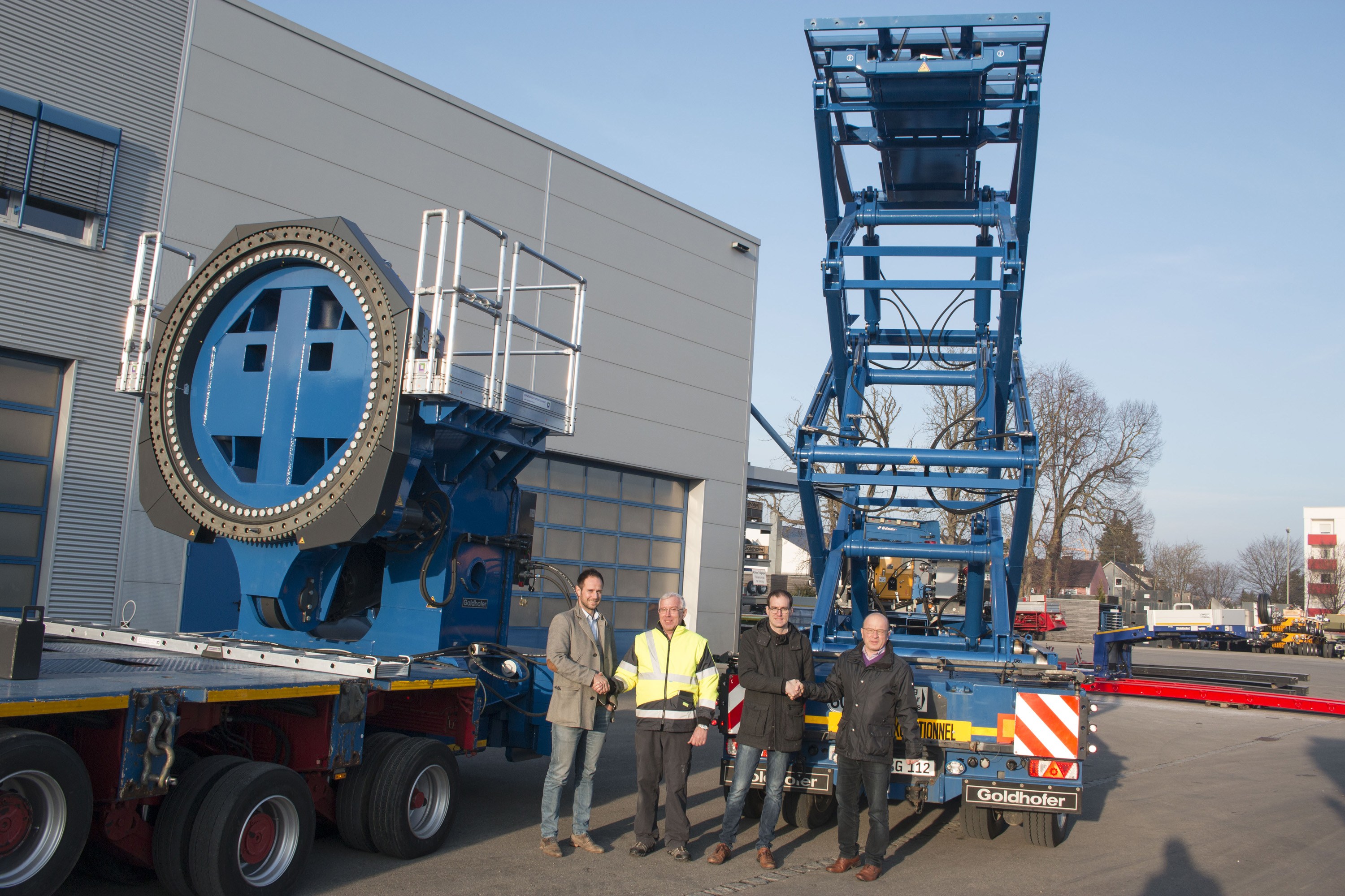 Three brand-new Goldhofer blade tip lifting devices (FSH 10) and a ...